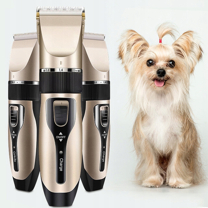 Dexxer Strihací strojček na úpravu srsti pre psov a mačky Zlatý HL-F9 ...